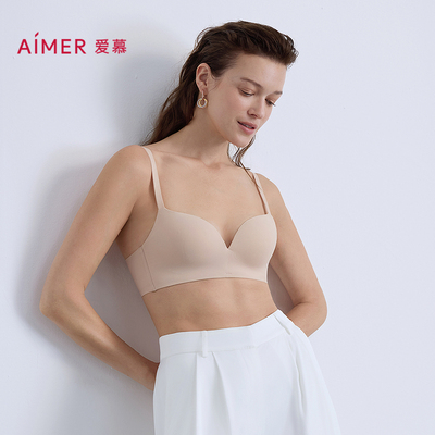 爱慕内衣2025新款面膜文胸软钢圈薄模杯无痕光面聚拢胸罩AM11B901