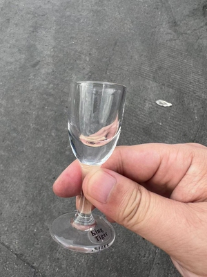 进口虎牌玻璃杯高脚白酒杯