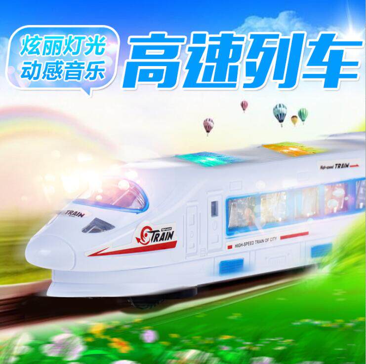城市高速列车CRH电动闪光车和谐号火车头地铁万向旋转子弹头车