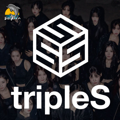 KPOP女团tripleS标志logo应援反光车贴电动摩托车身后窗玻璃装饰