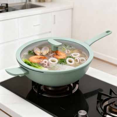 超白金涂层不粘炒锅32cm炒锅