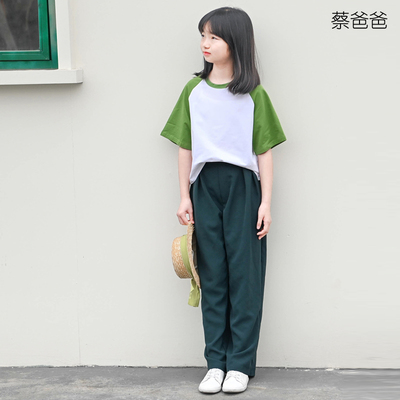 夏装短袖t恤潮酷穿搭插肩上衣