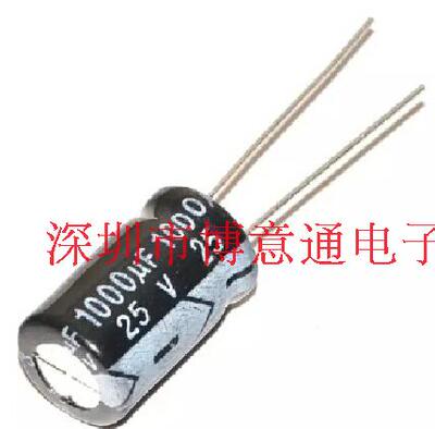 1000UF 25V 常用液晶电源板电解电容 25V 1000UF  13X25MM 可直拍