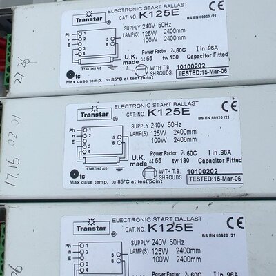 议价Transtar K125E电子镇流器件所可维修