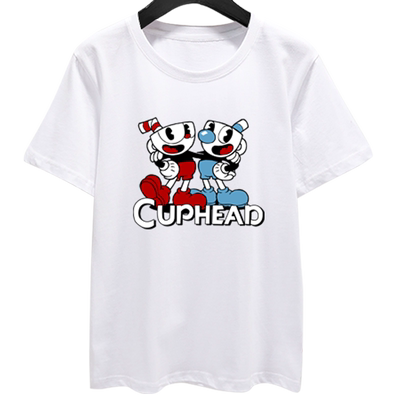 cuphead茶杯头大冒险短袖t恤衫