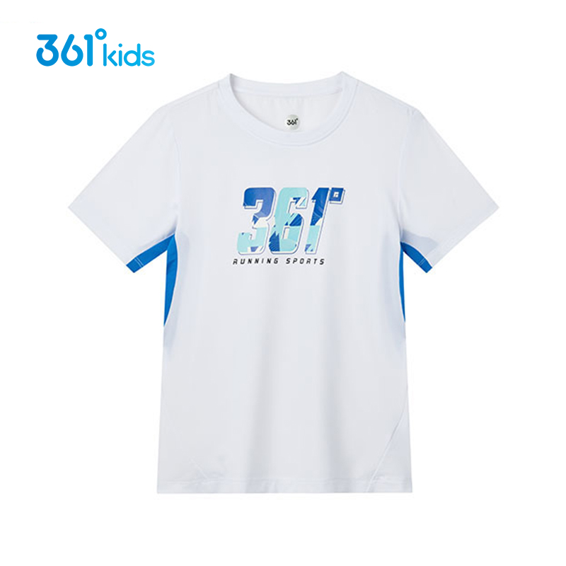 361男童速干t恤短袖夏季薄款男儿童夏装上衣运动中大童361度童装_虎窝淘