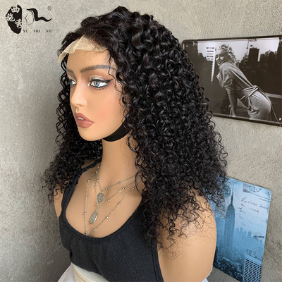 African 4*4 kinky curly blend hair lace wigs非洲假发蕾丝头套