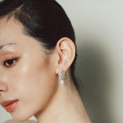 珍珠耳环花束耳环T.MAJOR925银