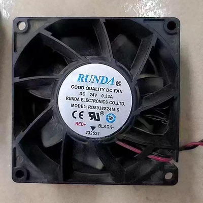 RUNDA原装RD8038S24M-S 24V 0.33A 8CM 8038变频器电焊机散热风扇