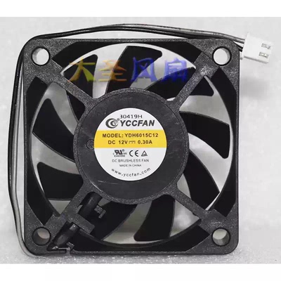 YCCFAN YDH6015C12 12V 0.30A 2线 6015 6CM散热风扇