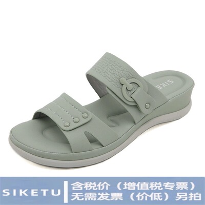 思可图JS554-4夏季2025甜美凉鞋女休闲时尚外贸大码厚底鞋沙滩凉