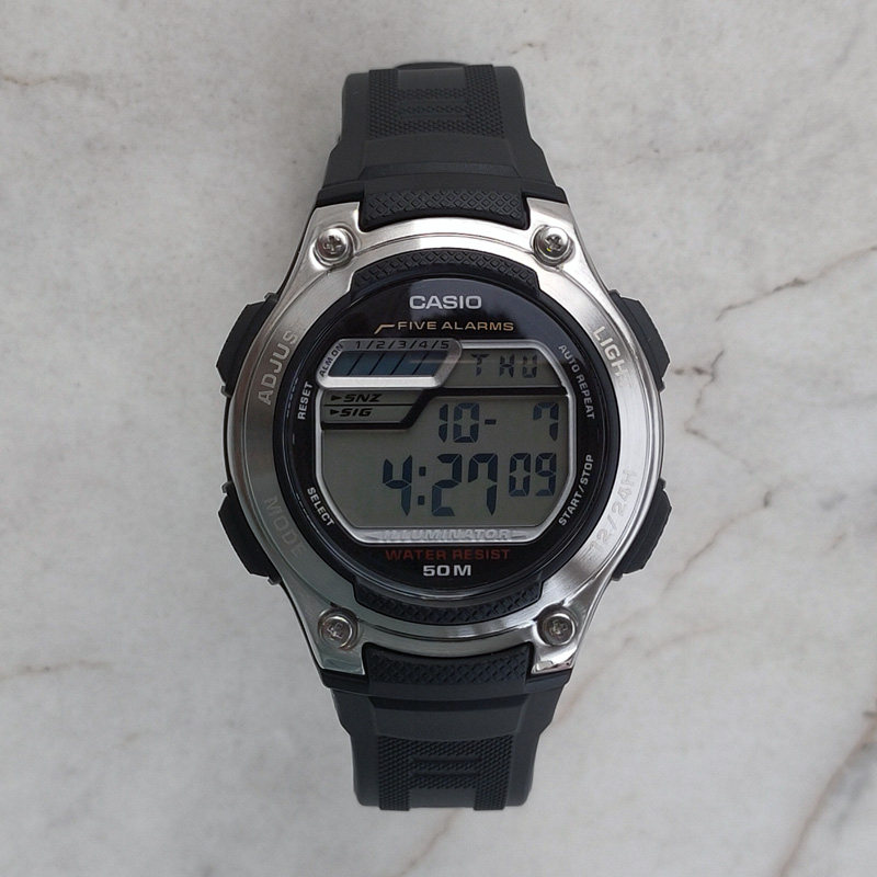 卡西欧手表CASIO W-212H-1A学生手表防水经典数字分屏电子表_虎窝淘