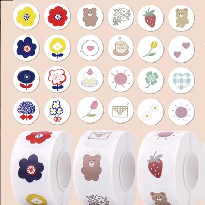 日常小物贴纸圆形封口贴标签