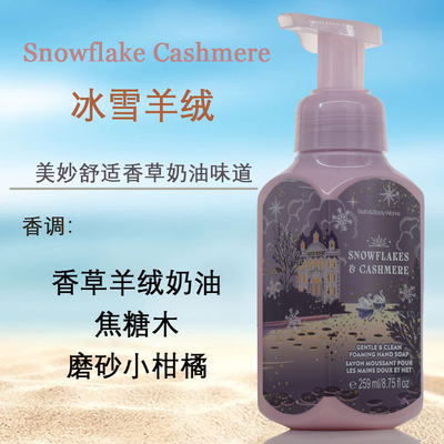 新品BBW冰雪羊绒奶香泡沫洗手液259ml 柔和不伤手Bath&bodyWorks