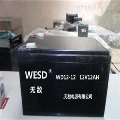 WESD蓄电池WD12-12精密仪器消防应急铅酸电瓶12V12AH童车音响