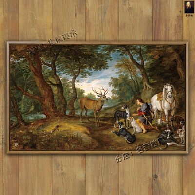 圣休伯特的异象 The Vision of Saint Hubert 鲁本斯 启示感召 画