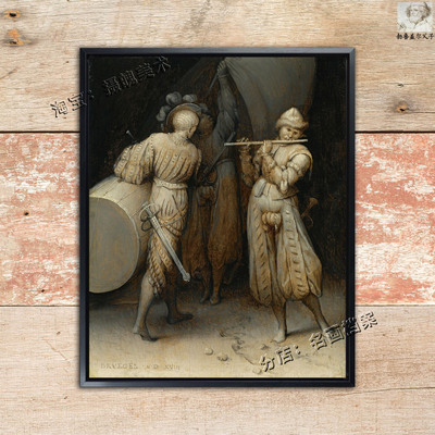 三个士兵 The Three Soldiers 油画 勃鲁盖尔 古代战士卫兵装饰画