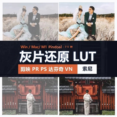 索尼灰片还原LUT预设HLG/slog2/slog3视频图片709通用log剪映PR