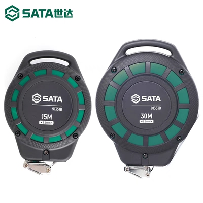 Sata世达手提长钢卷尺15米30m尺子建筑工程测量尺91351B-91353B