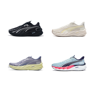 Puma黑银男子休闲慢跑鞋轻便透气