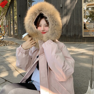 主推爆款！超大貉子毛领！防风保暖贴标冲锋羽绒服D811-P340K468