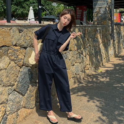 高腰长裤连体裤休闲裤女