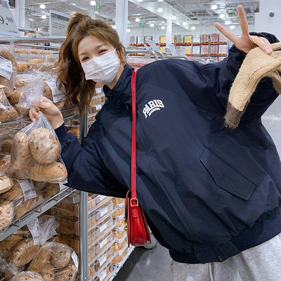 爆款现货136-8583P265K388 羽绒服外套女刺绣冲锋衣50绒