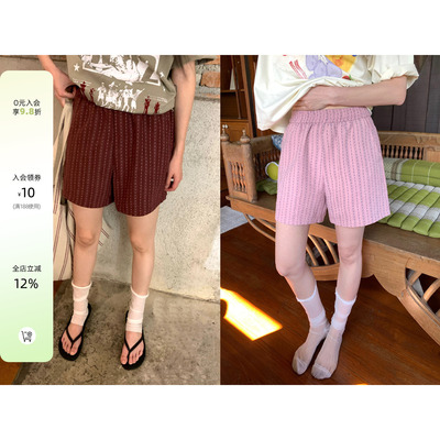 CCKOK复古小图腾印花休闲短裤