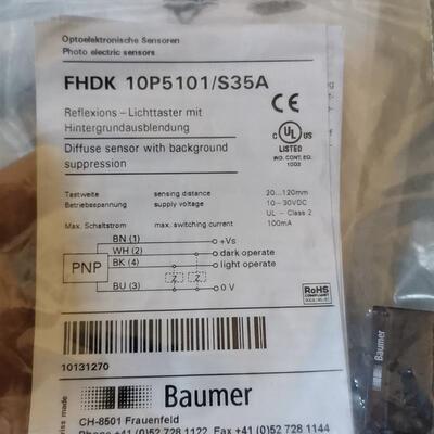 议价 Baumer堡盟传感器原装FHDK 10P5101/S35A