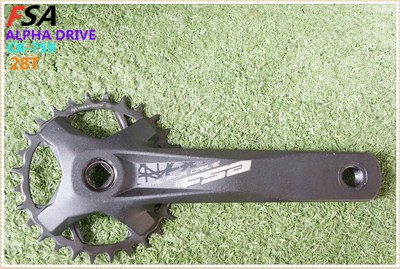 FSA/ALPHA DRIVE/CK-759速降山地车28T单片方孔单右牙盘