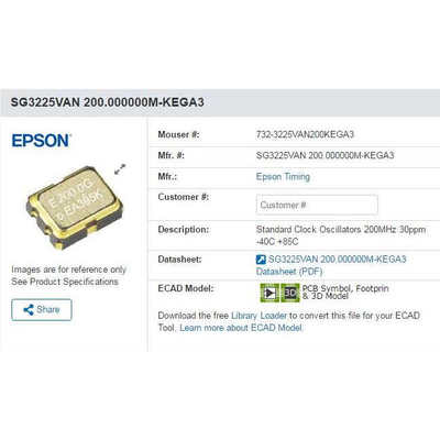 SG3225VAN 200.00000M KEGA3 X1G0042410024 3225 LVDS 差分晶振