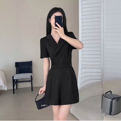 法式气质小个子高端连体裤2026春季新款一件式连身连衣短裤D2483