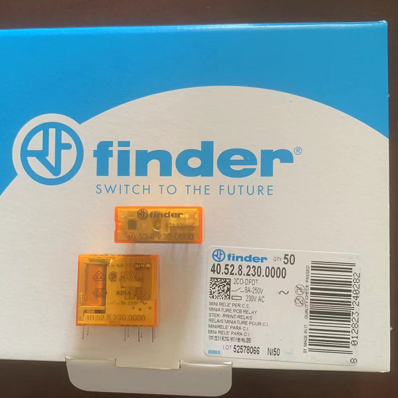现货40.52.8.230.0000;意大利finder小型8脚继电器40.52 AC230V_虎窝淘