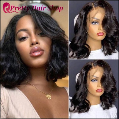 HD 13*4 Lace Front bob Wigs Brazilian Body Wave human hair