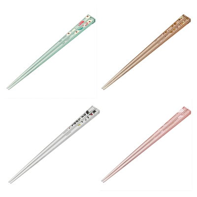 日本制造原装进口skater美乐蒂联名小学生树脂透明塑料筷子21cm