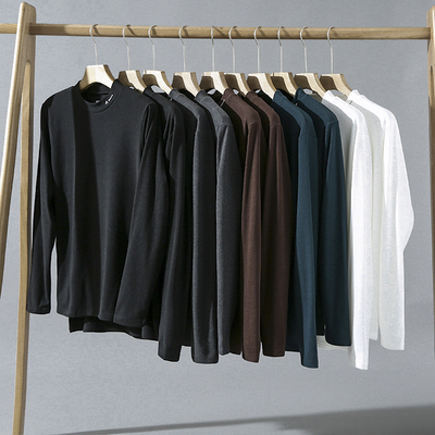 【CC家CC】可情侣 双面磨毛蓄热保暖打底衫 W6750 男女装 V5001