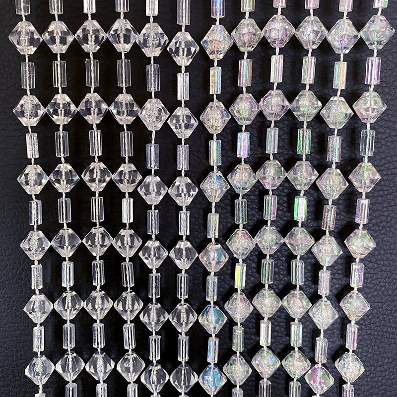 亚克力婚庆珠帘线连珠门帘隔断婚礼现场道具线帘舞台吊顶珠链