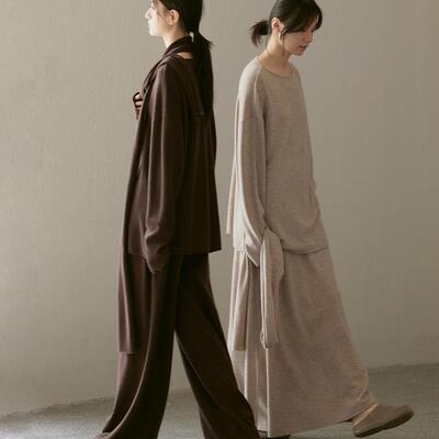 commuse山羊绒针织宽松毛衣