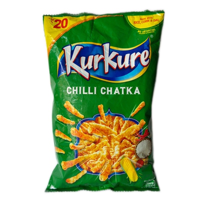 印度小吃零食 snacks即食 Kurkure chilli chatka namkeen