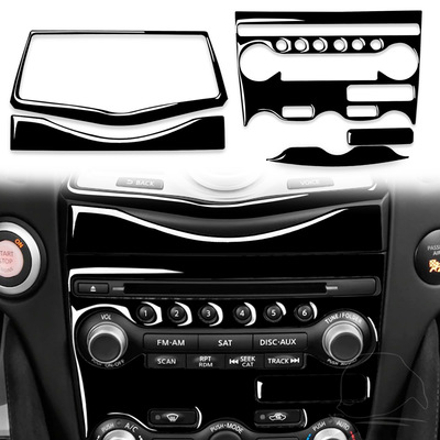 适用于日产NISSAN尼桑370z空调旋钮调节面板钢琴黑汽车内饰改装