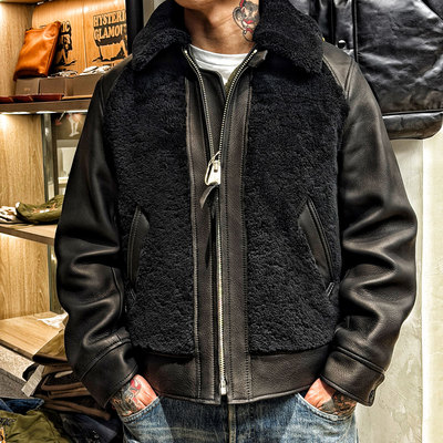 Y'2 LEATHER 周年特殊款 重磅藤冈勇吉鹿皮+纯羊毛复古熊衣