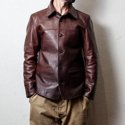 复古马皮皮衣司闸员皮衣