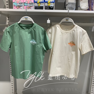 斯凯奇男童吸湿速干短袖T恤