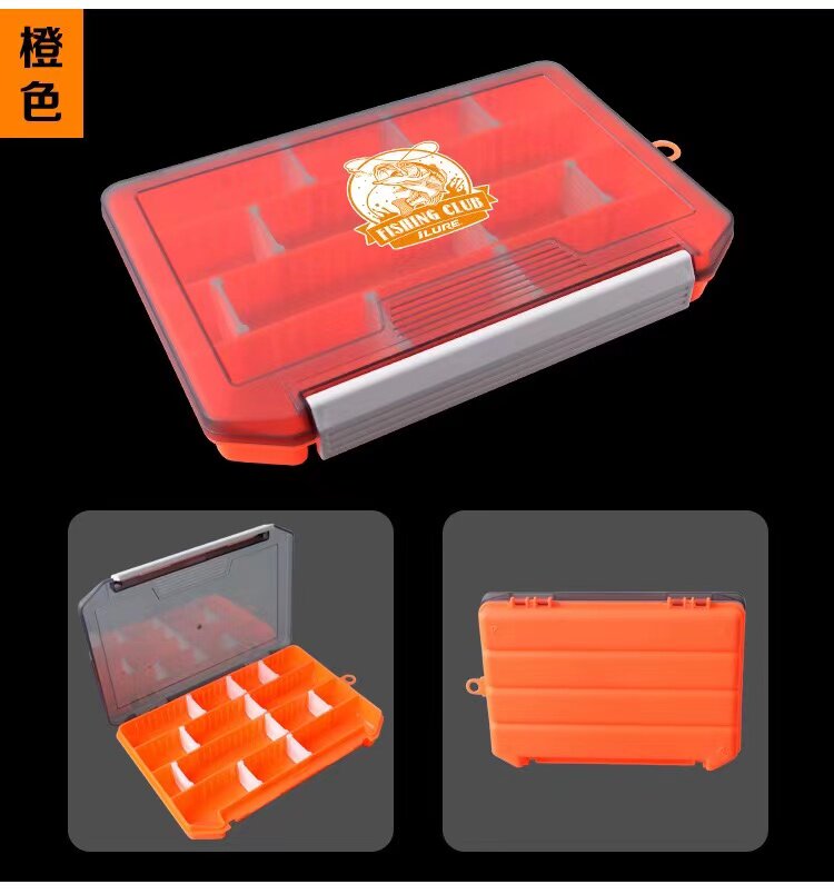 LUCCIRIVER路亚盒硬饵软饵曲柄钩铅头钩塑料盒工具盒多功能饵盒