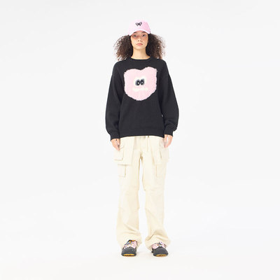 AIMEEWQ小怪兽纯棉爱心毛衣