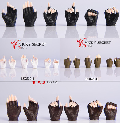 包胶素体女兵人现货手套手型2