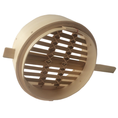 粤蒸粤香带手柄蒸笼竹制点心