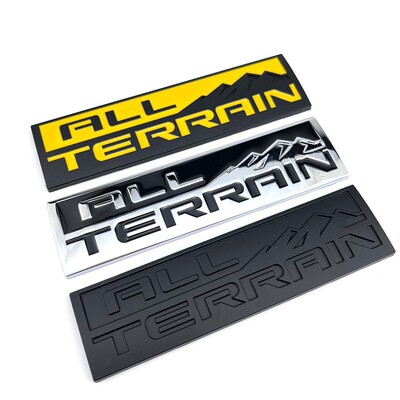 立体ALL TERRAIN车贴全地形越野金属雪山车标侧标后尾箱装饰贴标