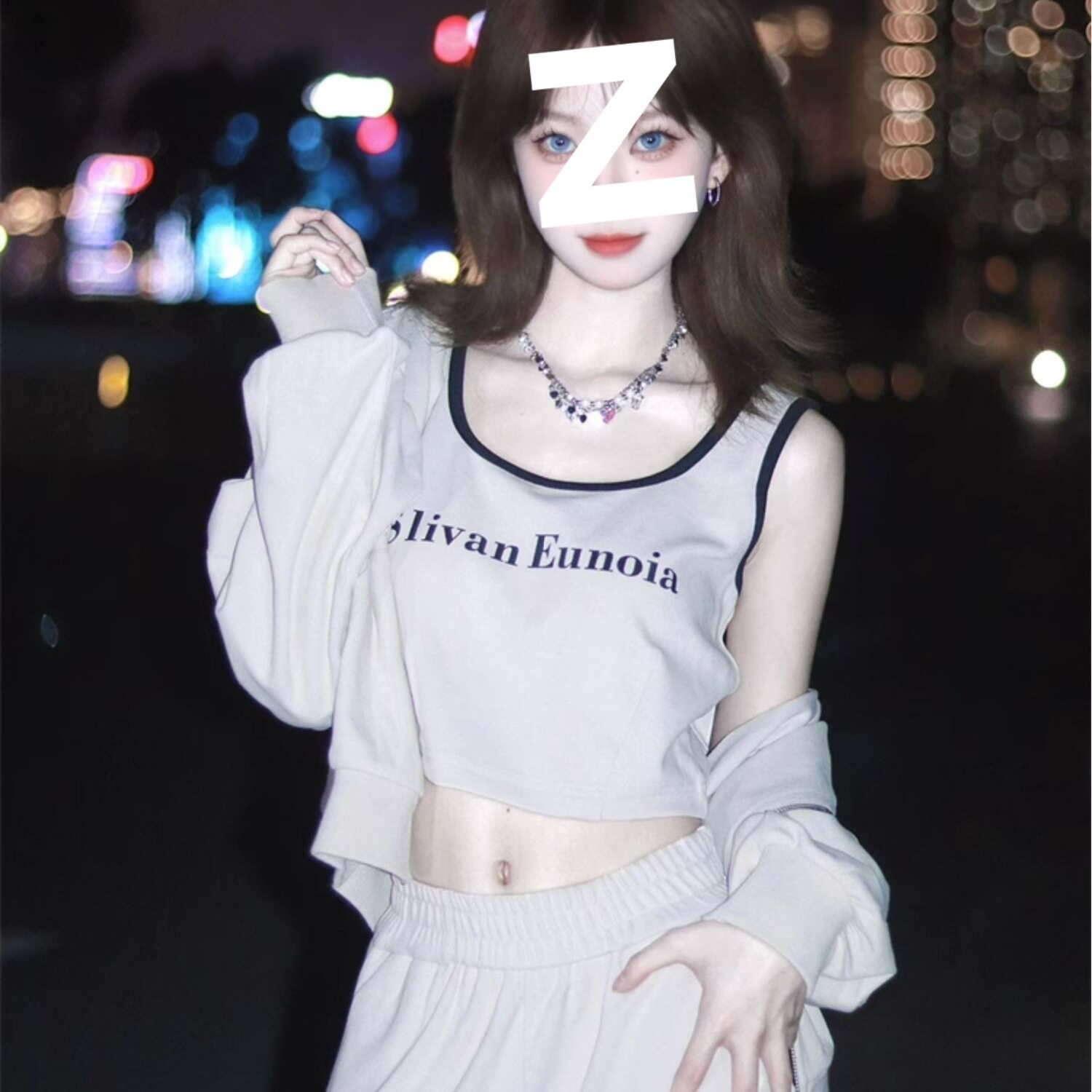 休闲时尚运动服套装女秋季卫衣阔腿裤学院风韩系百搭跑步三件套潮