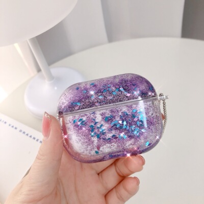 流沙透明airpods4耳机套苹果硬壳